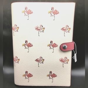 Coach | Bags | Coach Flamingo Print Notebook In Colors Silverchalkpink ...